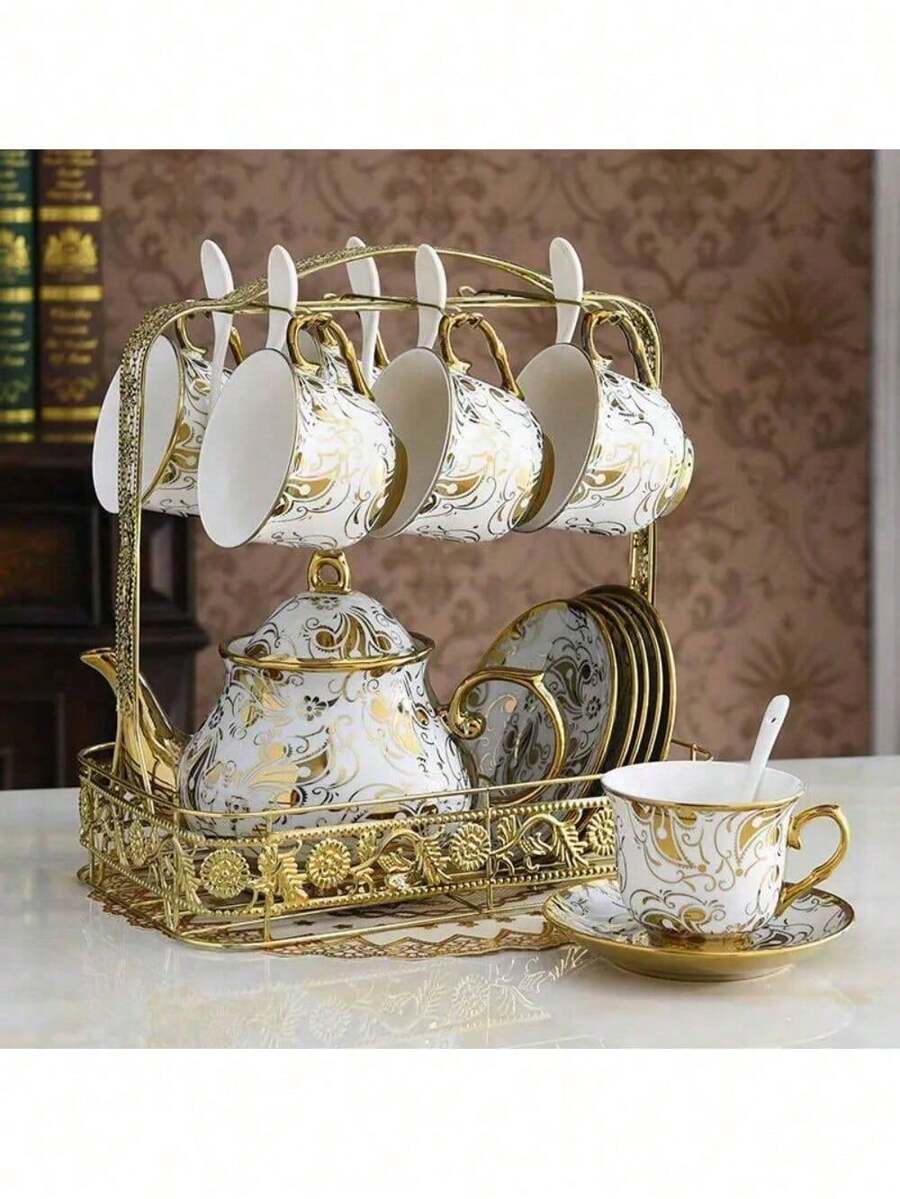 Tea Set Afternoon Tea Coffee Dessert Tableware 15 Pieces | SHEIN UK