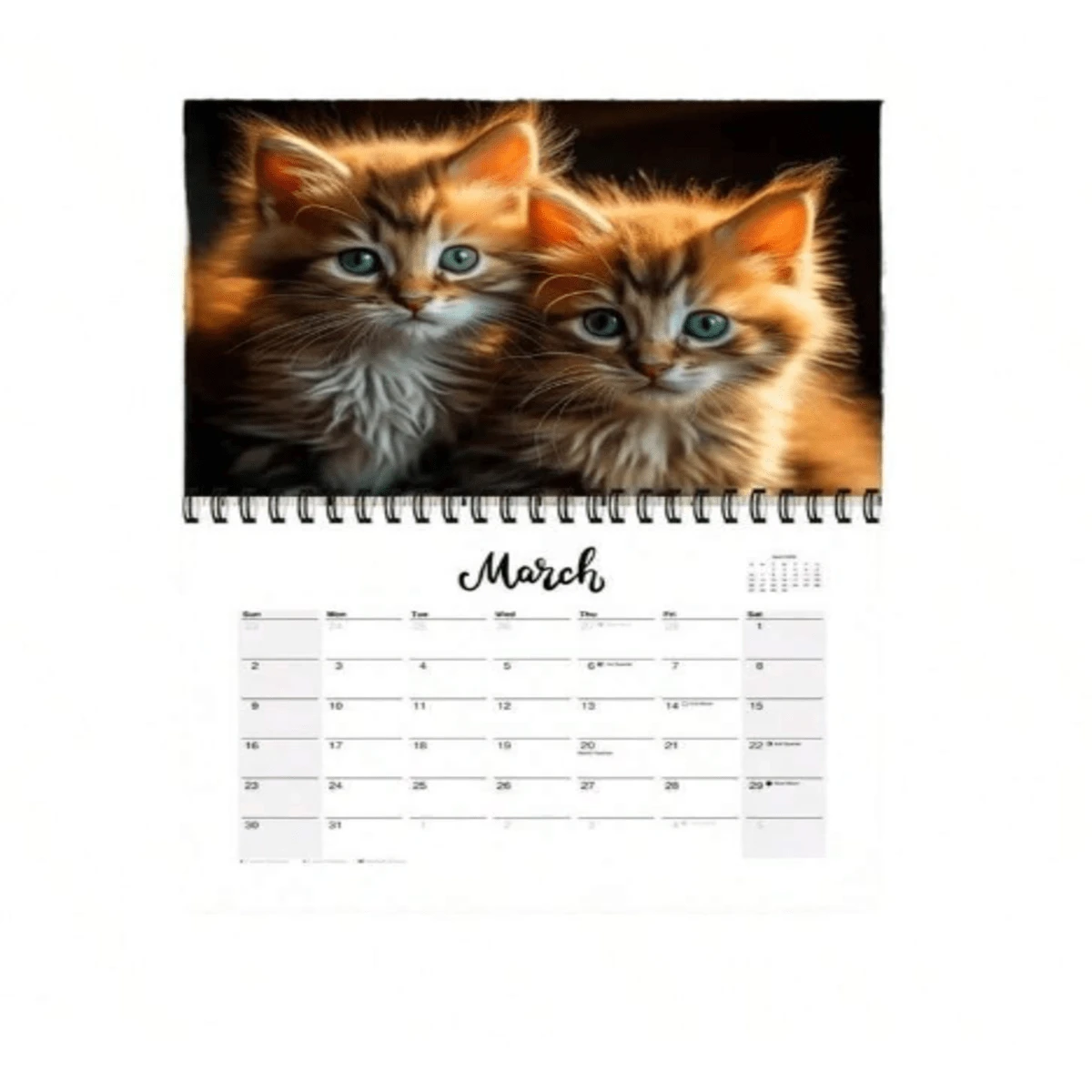 2025 Kitty Cat Edition Collector's Spiral 12-Month Calendar, Adorable ...