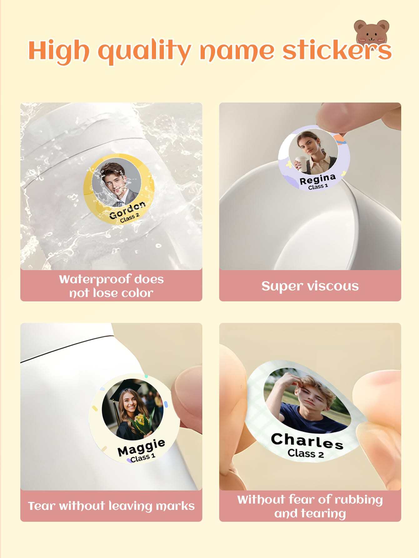 Personalized Photo & Name Label Stickers | SHEIN UK
