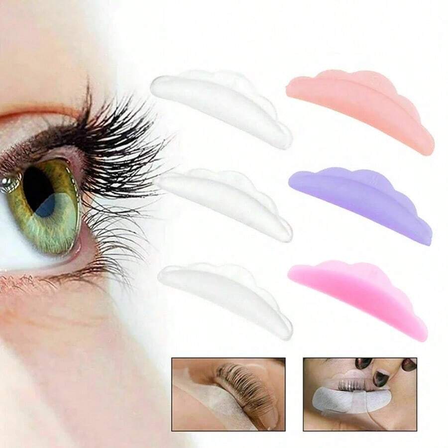 10 Pieces Reusable Eyelash Lifting Kit Silicone Laminating Pad 3D ...