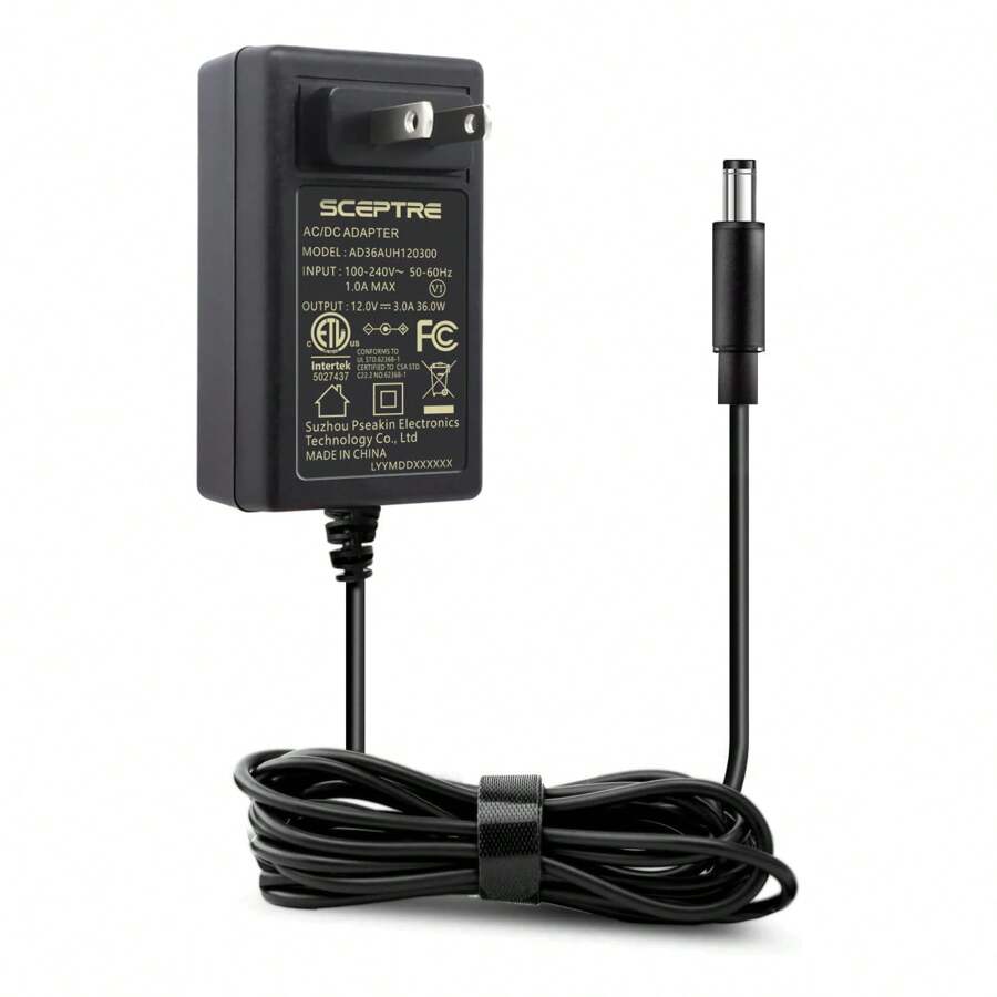 AC Adapter 12V-3A Power Cord 5.5mm X 2.1mm Male Universal Power Supply ...