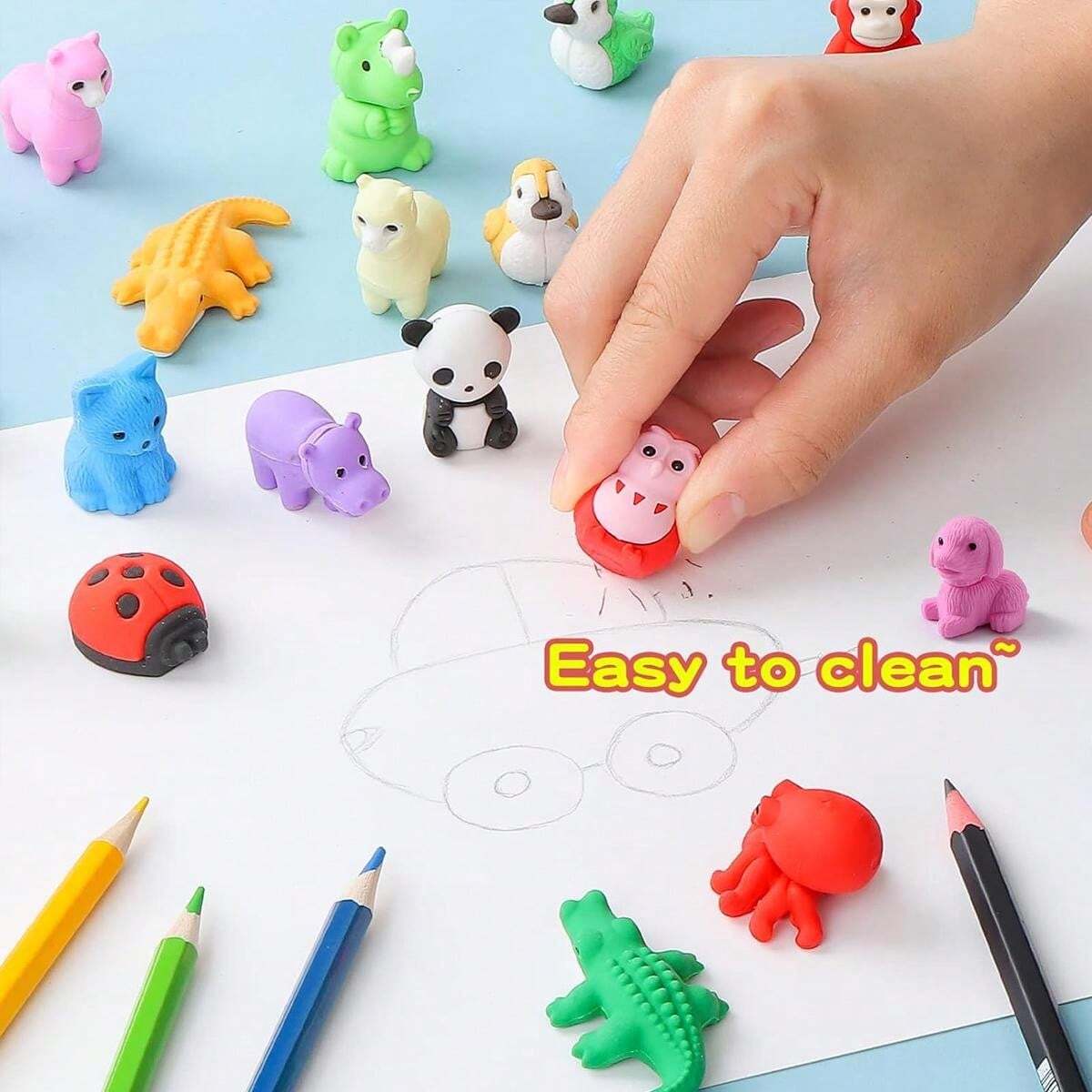 2/5/10/20/30/50pcs Cute Animal Erasers, Suitable For Students, Adorable ...