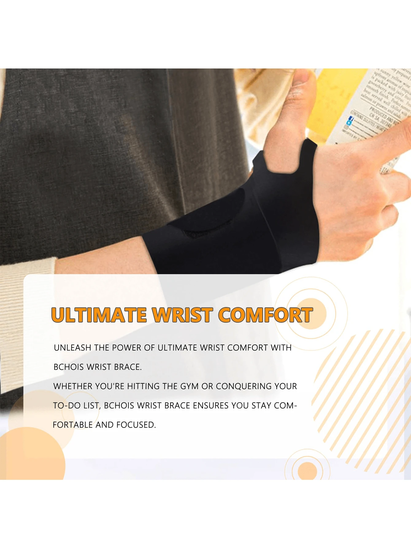 1pc Breathable Sports Wrist Compression Strap For Women & Men - Elastic ...
