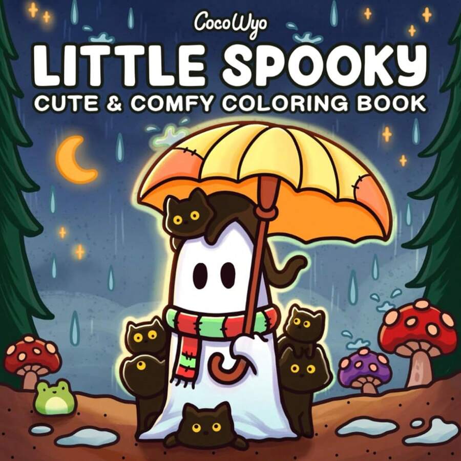 Little Spooky: Coloring Book For Adults And Teens Featuring Cute Creepy ...