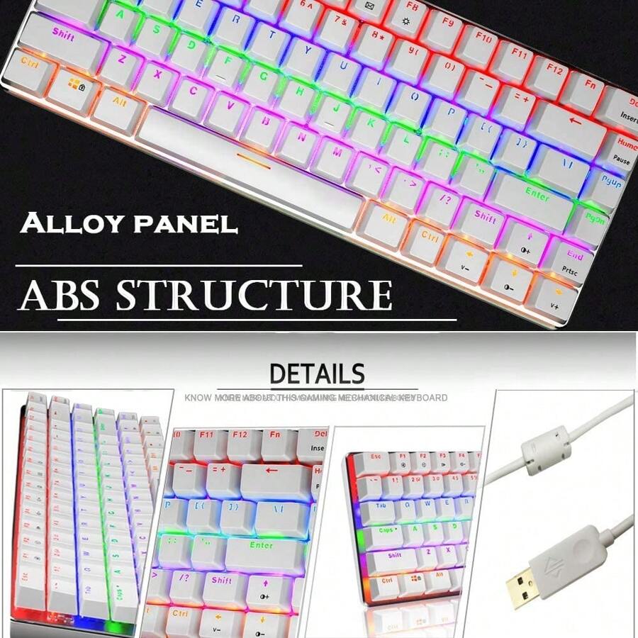 ATTACK SHARK ATTACK SHARK Gaming Mechanical Keyboard Wired Type-C Metal ...