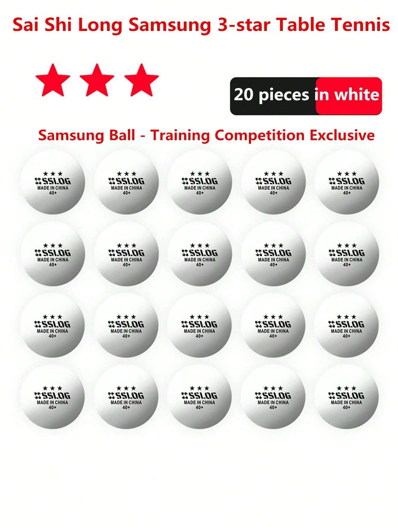 4 piezas Pelota de tenis de mesa de 3 estrellas, fabricada con nuevo material ABS de alta ...