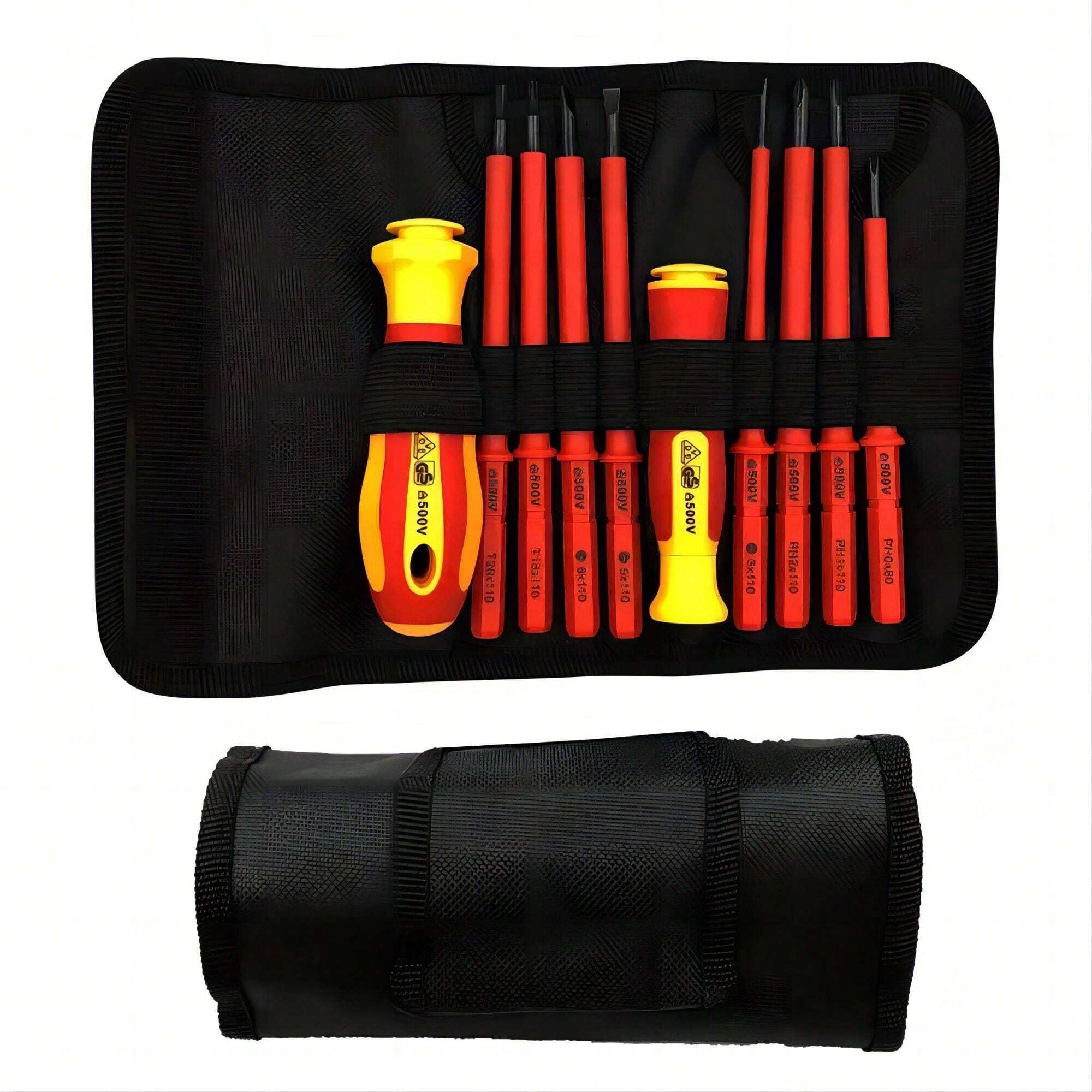 10-Piece Insulated Screwdriver Set With Phillips, Cross, And Flathead ...