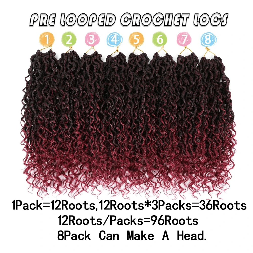 Cheveux tressés Goddess Locs au crochet - 10/14/18/22 pouces, 1/3/8 ...