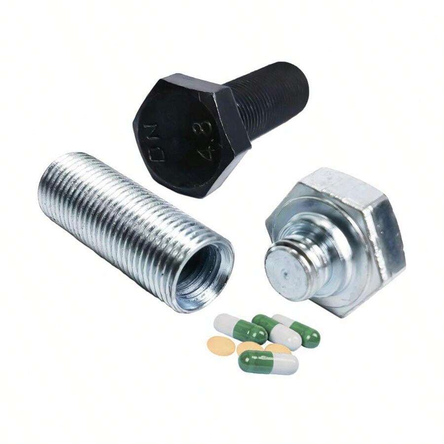 HEE RAK 1pc Metal Screw Bolt Storage Cash Money Hide Stash Safe ...