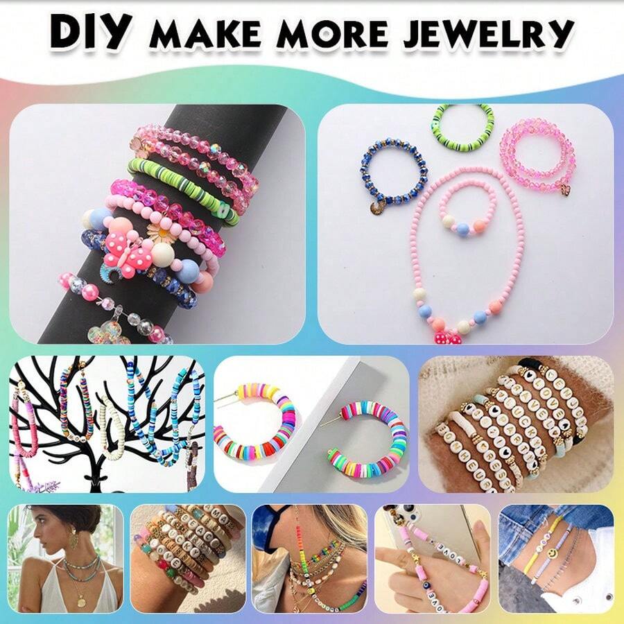 Clay Beads Bracelet Making Kit Seed Letter Alphabet DIY Art Craft Beads ...