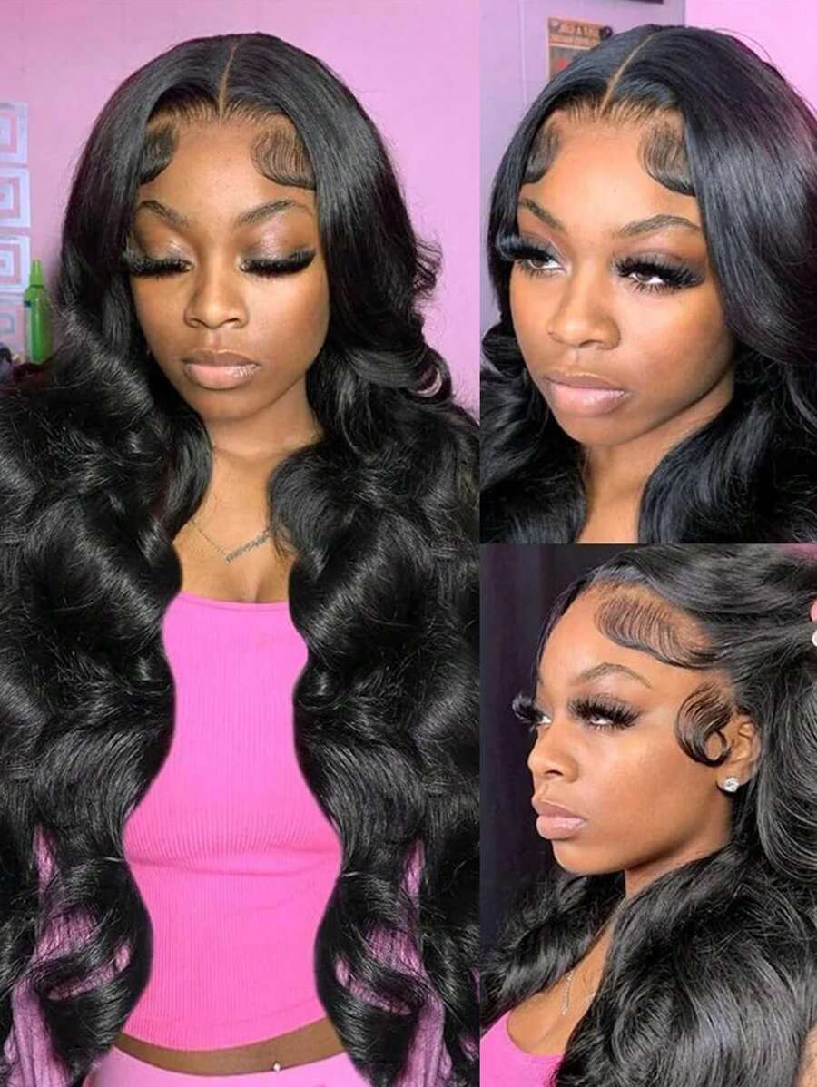 Perucas de cabelo humano sem cola, prontas para usar, pré-preparadas e pré-cortadas para ...