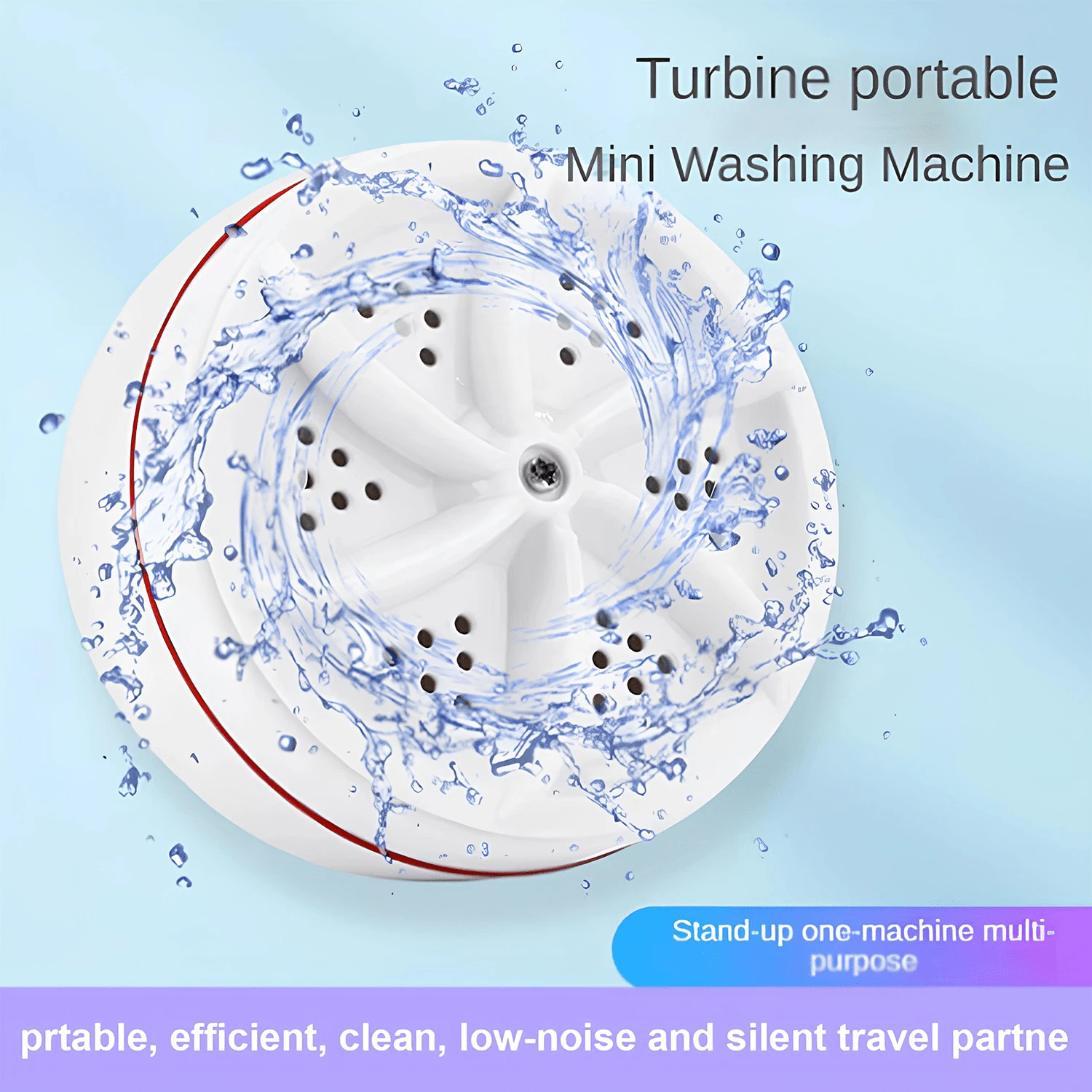 Mini Portable Washing Machine Multifunctional Ultrasonic Turbine Washing Machine Mini Turbo ...
