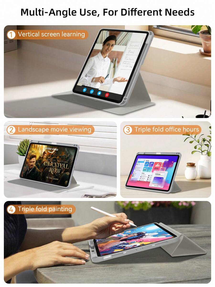 DANYCASE drehbares Schutzgehäuse kompatibel mit iPad Mini 7 A17Pro 2024 10.9 Zoll 10. Generation ...