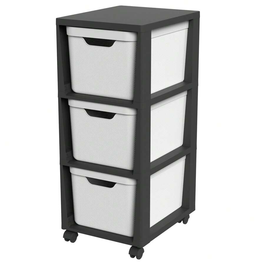 Rotho Drawer Tower With Wheels 3x 16L White. Free Shipping In 24/48h ...