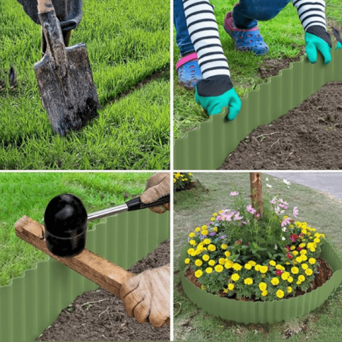 1 Volume Garden Edging Border, Garden Landscape Edging Borders, Plastic ...