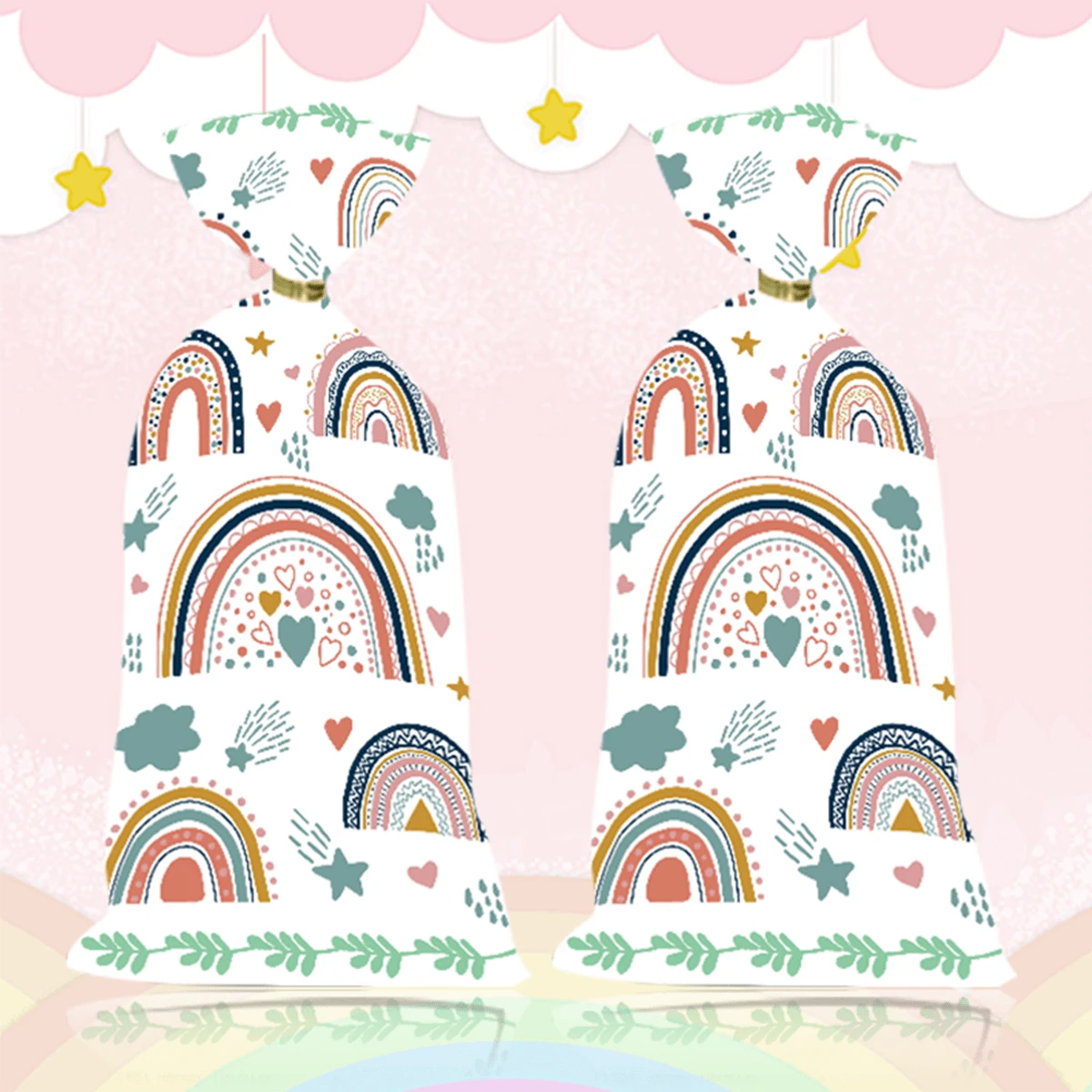 50 Pcs Love Rainbow Bridge Candy Bags, Cute Rainbow Series Gift ...
