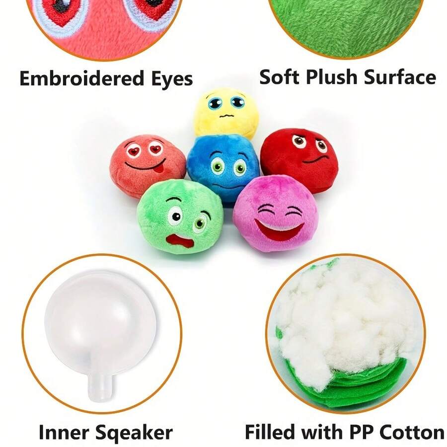 Squeaky Delights - Soft, Cuddly, Interactive Plush Balls With Squeakers ...