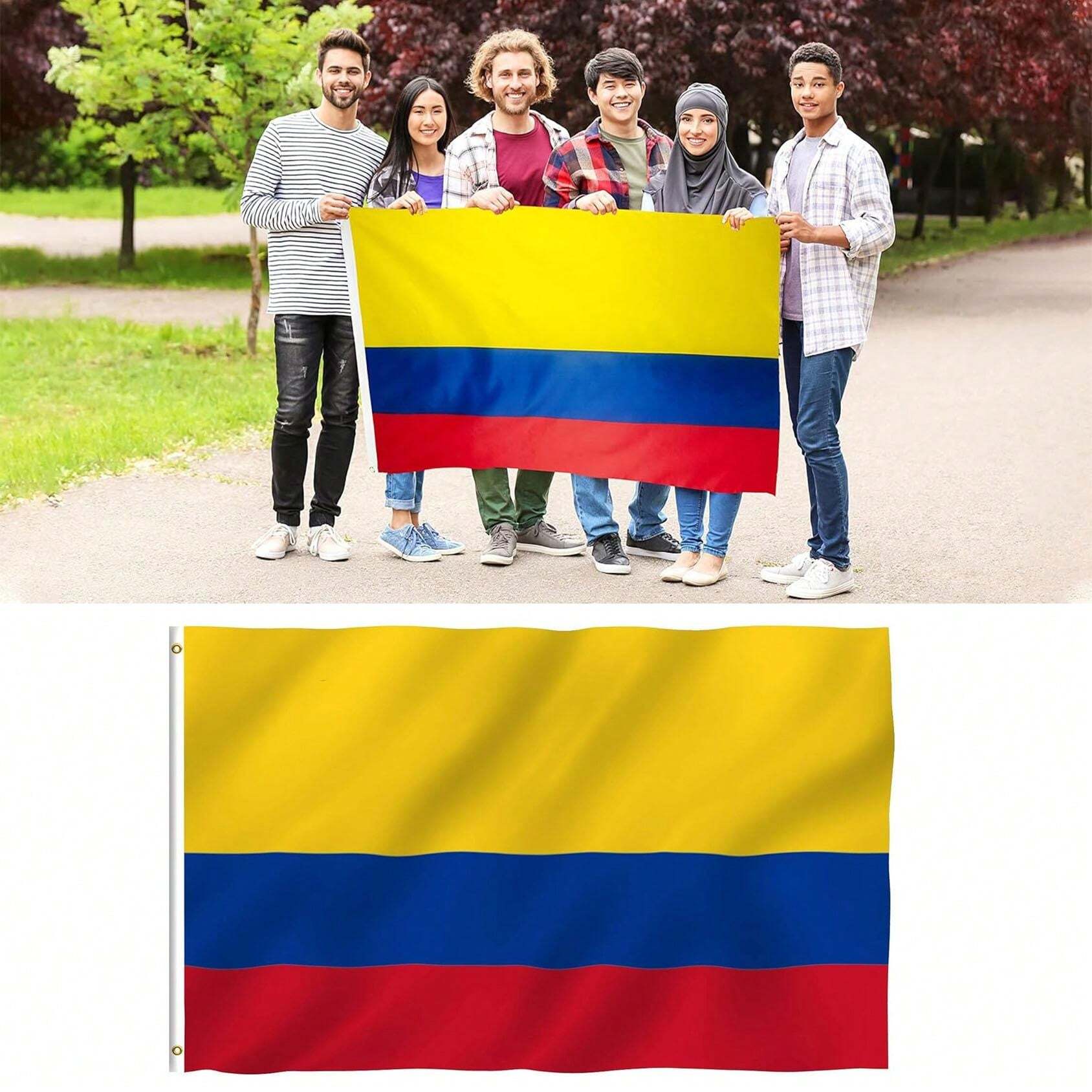 Fly Breeze 3x5 Foot Colombia Flag - Vivid Color And Fade Proof - Canvas ...