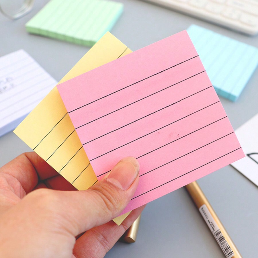 2 Copies Of 70 Color Message Sticky Notes. A Horizontal Notepad ...