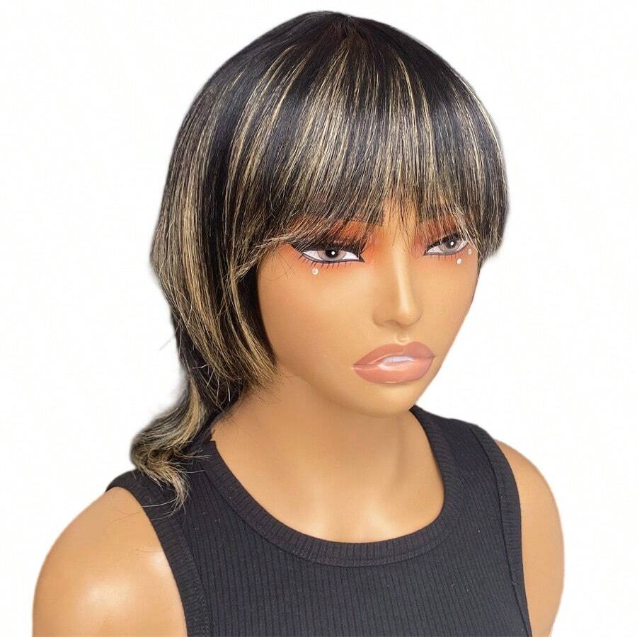 Mullet Wig Pixie Cut Wigs Human Hair For Women Shaggy Layered 70s 80s ...