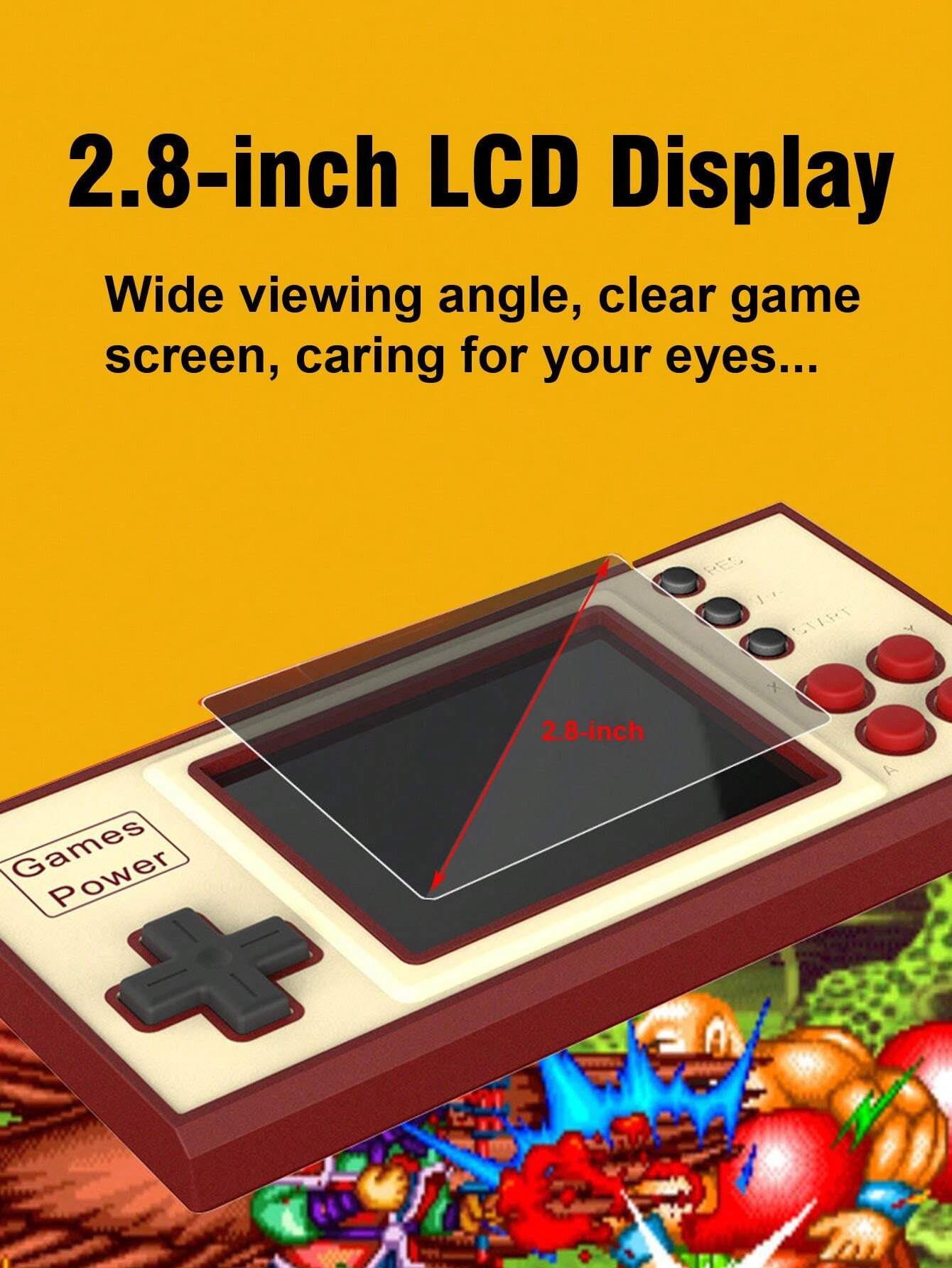 1 pezzo di console da gioco portatile con 500 giochi nostalgici vintage ...