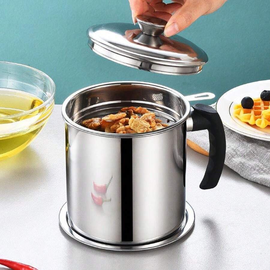 Bacon Grease Container Kitchen Oil Container Jar With Filter For ...
