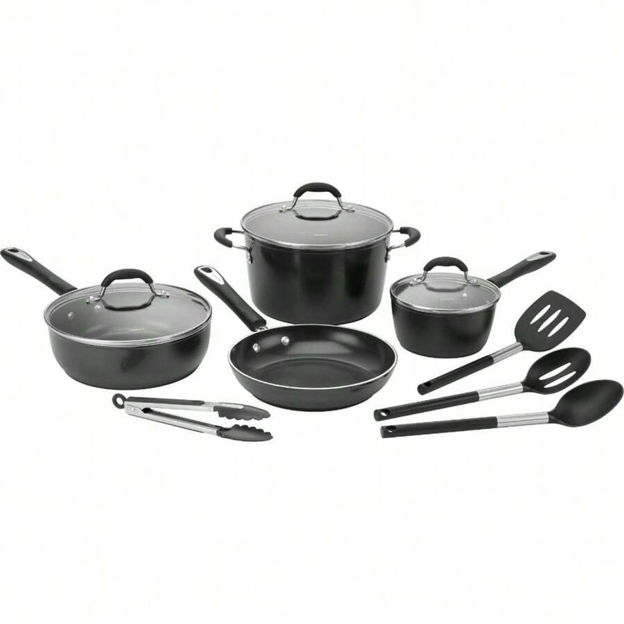 Cuisinart - P59BC-11BK 11-Piece Cookware Set - Black | SHEIN USA