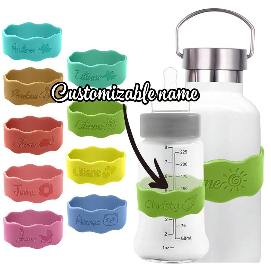 Custom Silicone Bottle Label, Silicone Tag, Personalized Silicone Label ...