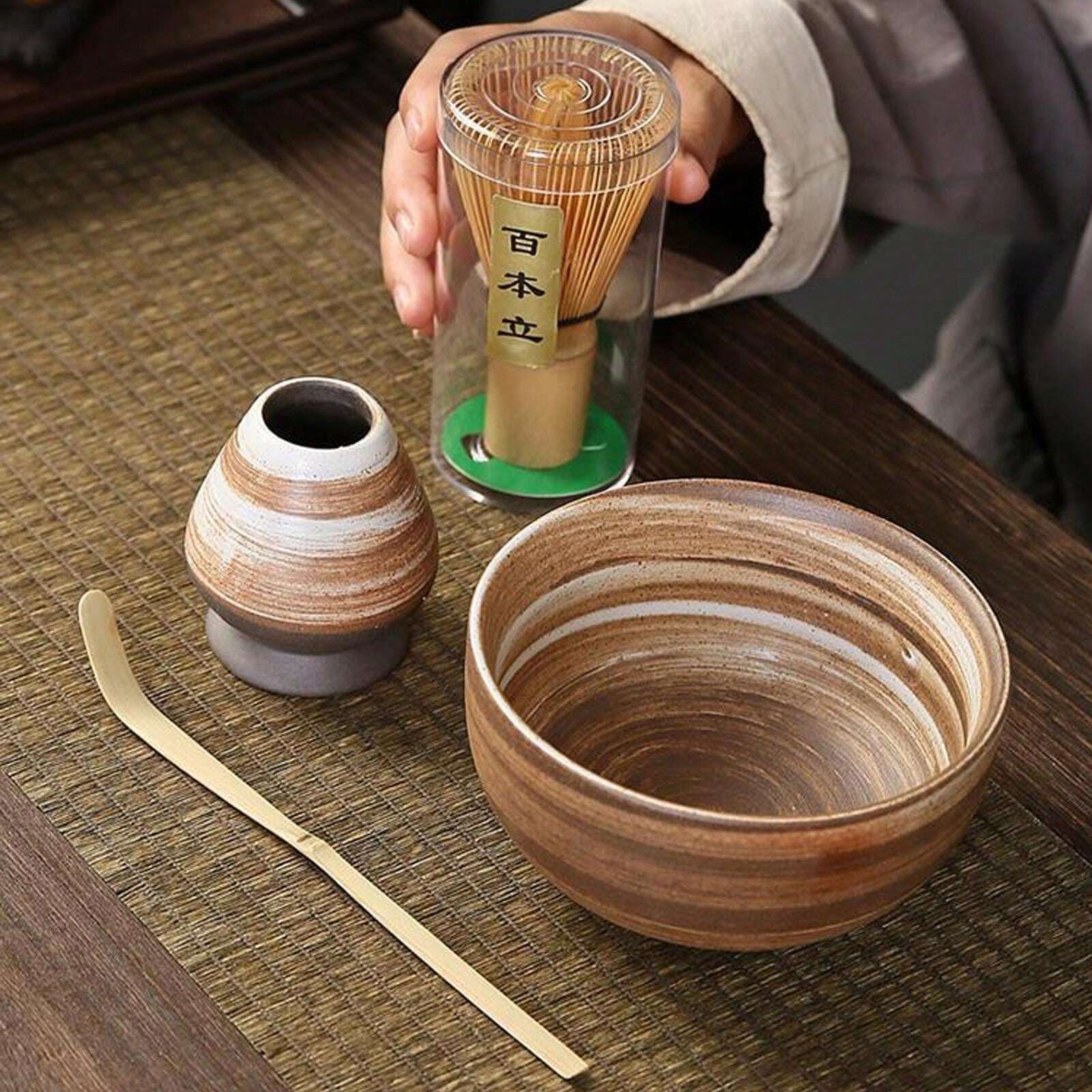 Juego completo de kit de té matcha que incluye batidor de bambú japonés ...