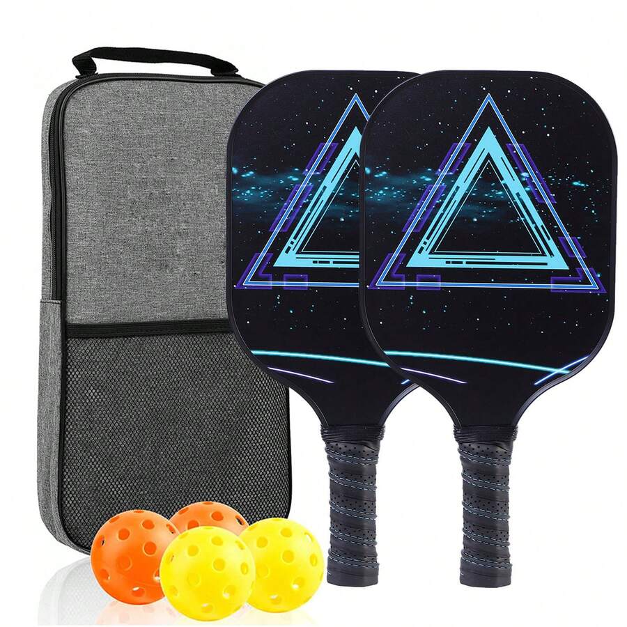 1 Set 2 Pickleball Paddle 4 Pickle Ball Hardcase Package Lightweight PP ...