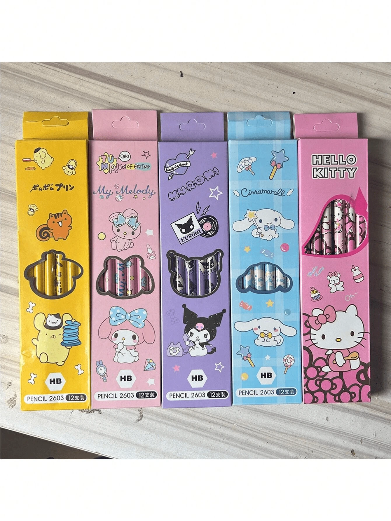Sanrio Sanrio 12Pcs Hello Kitty Pencil Melody Kuromin Kitty Cat ... Sanrio Sanrio 12Pcs Hello Kitty Pencil Melody Kuromin Kitty Cat ...