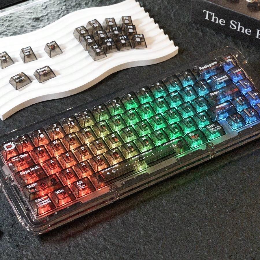 115 Keys Mechanical Keyboard With Dual Color Translucent Keys, Camera ...