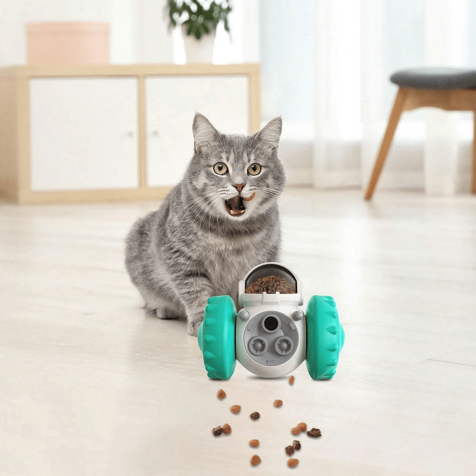 Interactive Food Toy For Dog And Cats, Pet Food Dispensor Tumbler Dog ...