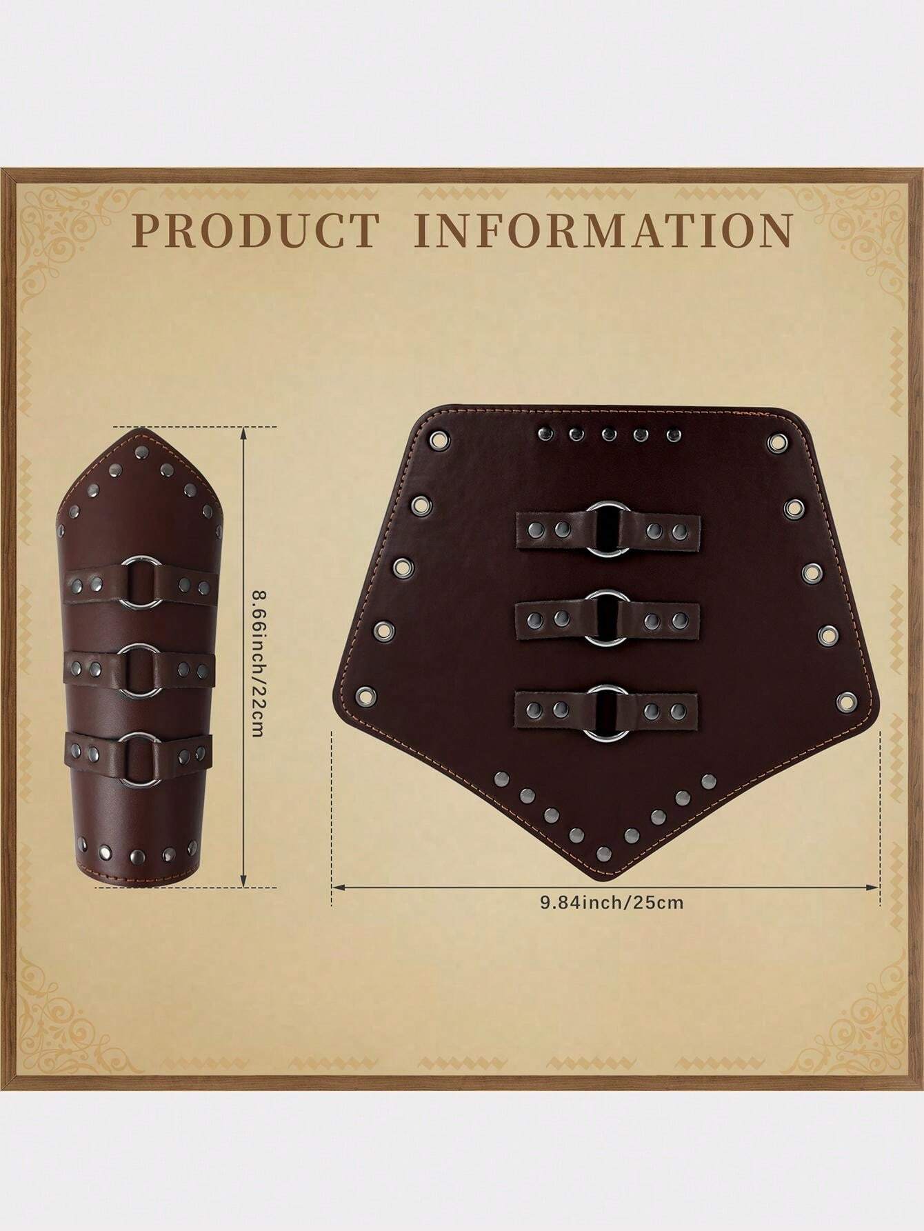 Medieval Viking Belt Faux Leather Arm Guards Renaissance Accessories ...