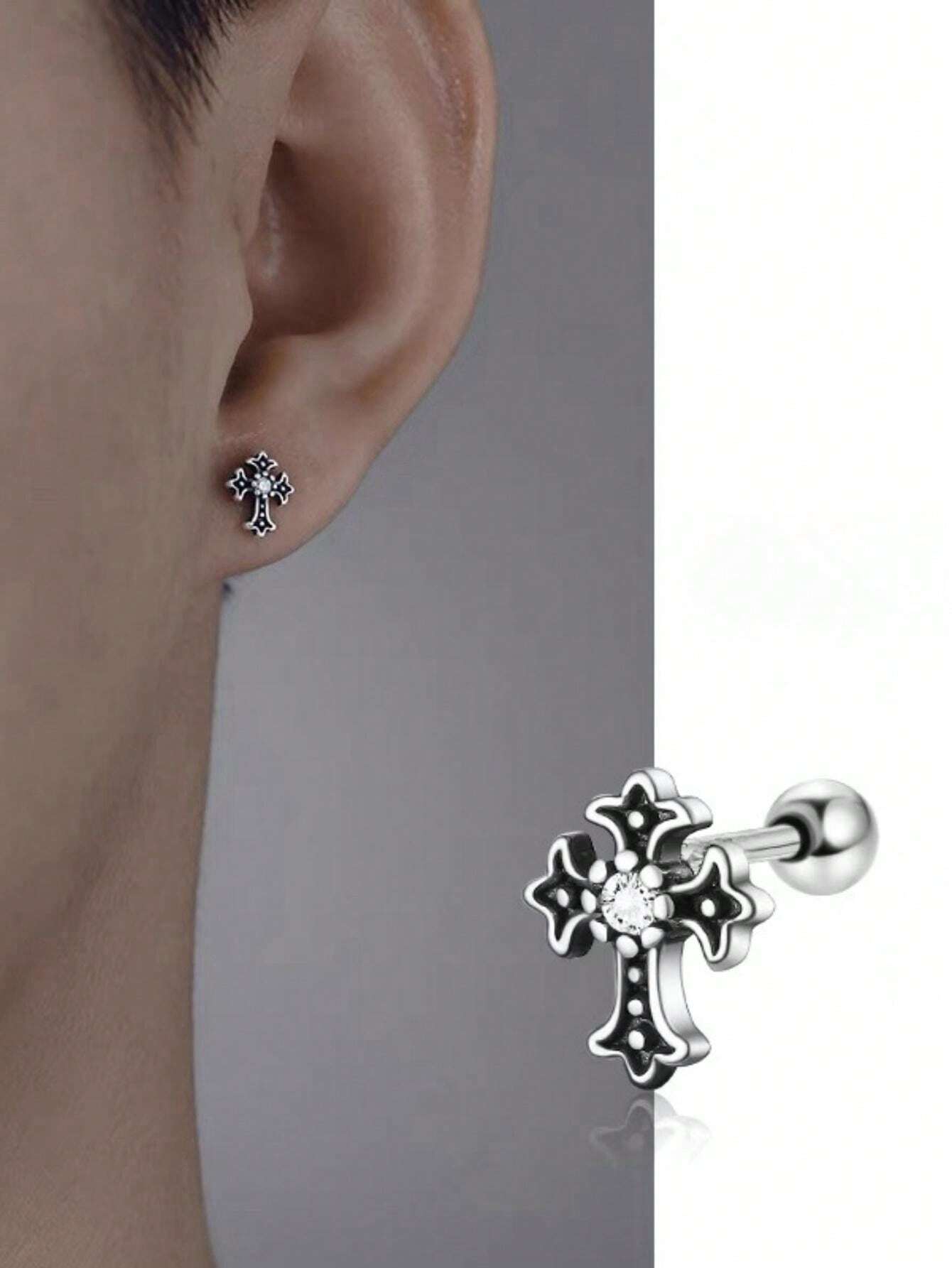 Piercing de Tragus Hélix, Piercing de Orelha Hélix Natural, Barbell ...