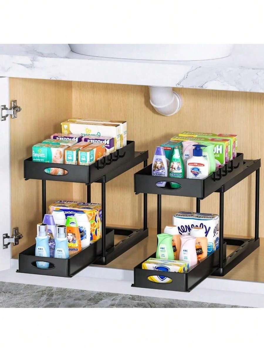 Dual Sliding Cabinet Under Sink Organizer | SHEIN USA