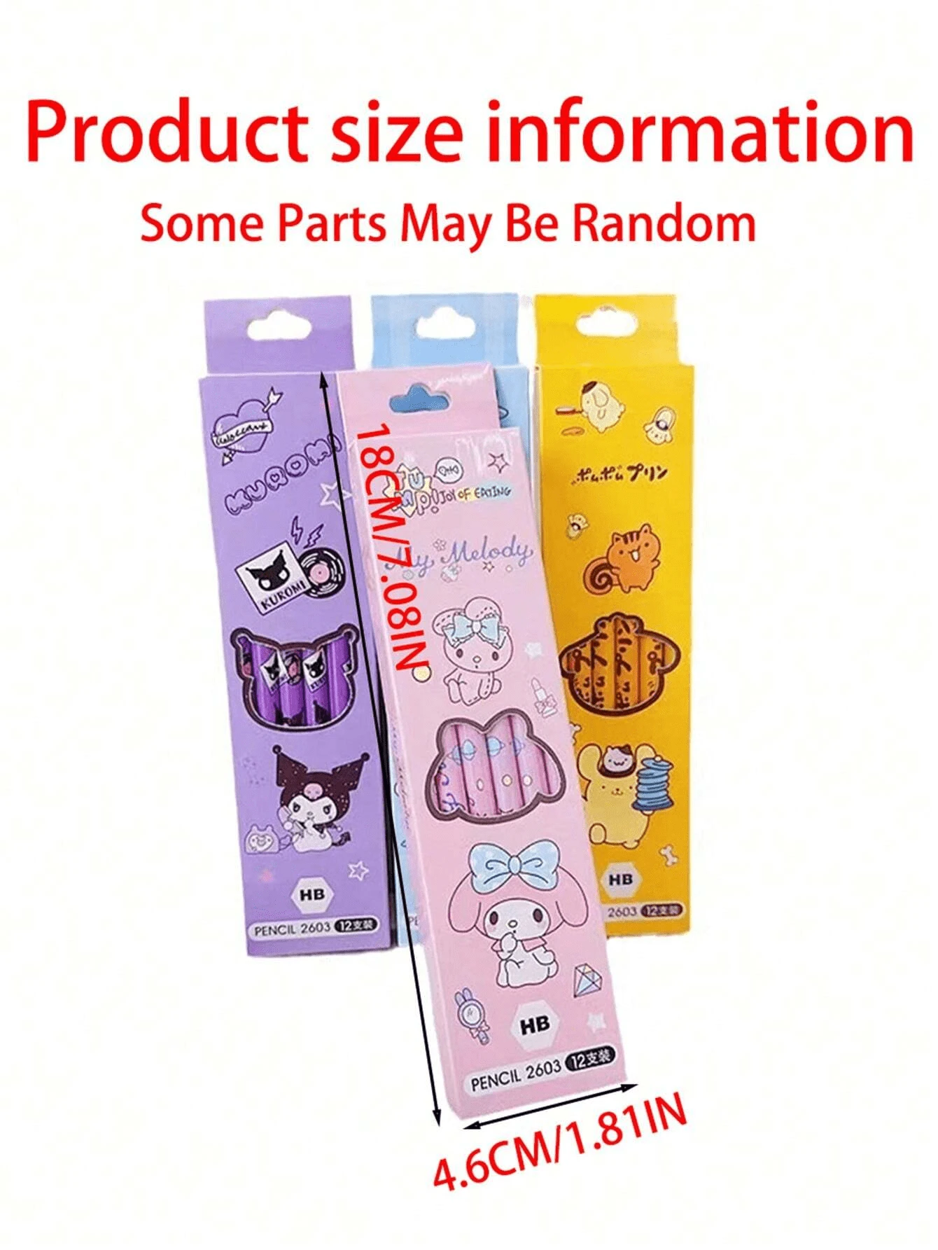 Sanrio Sanrio 12Pcs Hello Kitty Pencil Melody Kuromin Kitty Cat ... Sanrio Sanrio 12Pcs Hello Kitty Pencil Melody Kuromin Kitty Cat ...