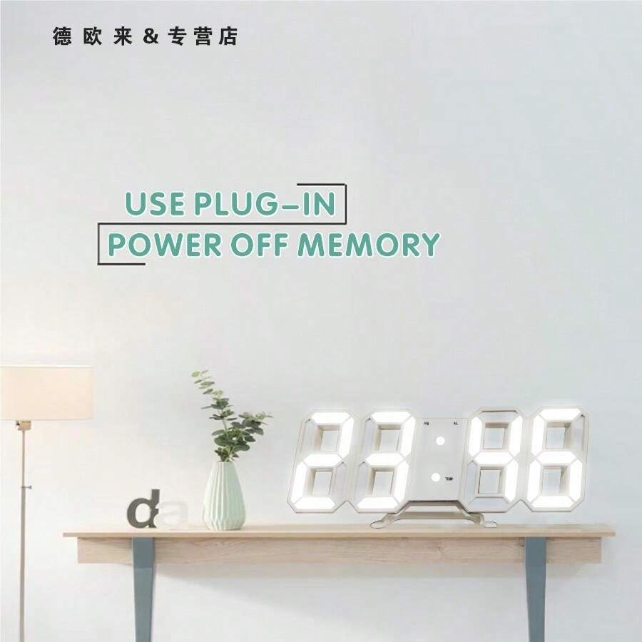 2024 New Multi-Functional 3D Stereo Digital Clock, Intelligent Single ...