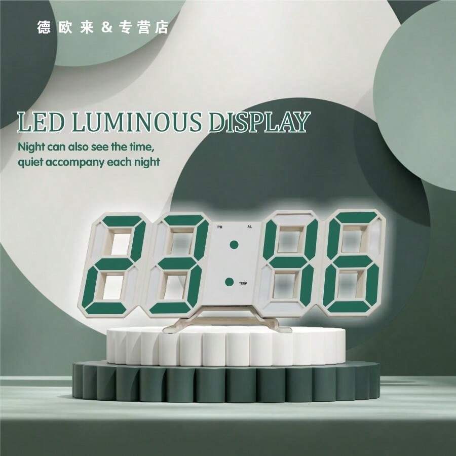 Reloj digital 3D multifuncional nuevo para 2024, reloj de alarma LED ...