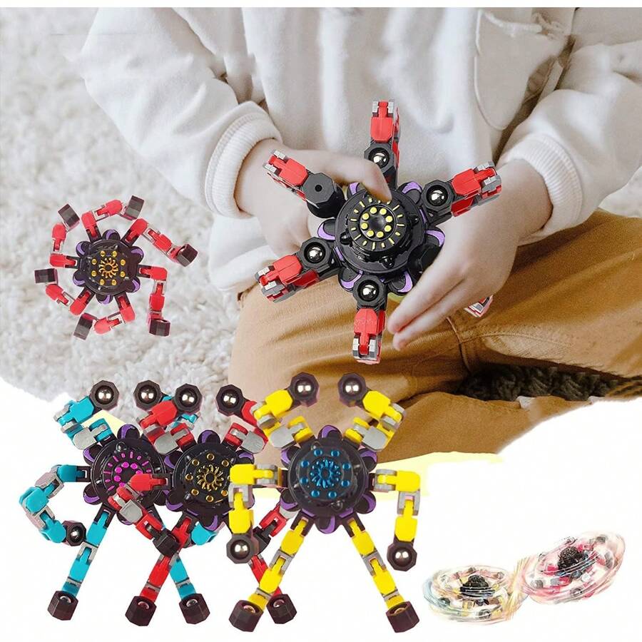 [Transformable Fingertips] DIY Transformable Robot Fingertip Gyroscope ...