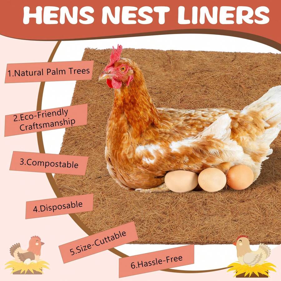 12 Set Chicken Nesting Box With Pads Plastic Hen Egg Nesting Box And ...