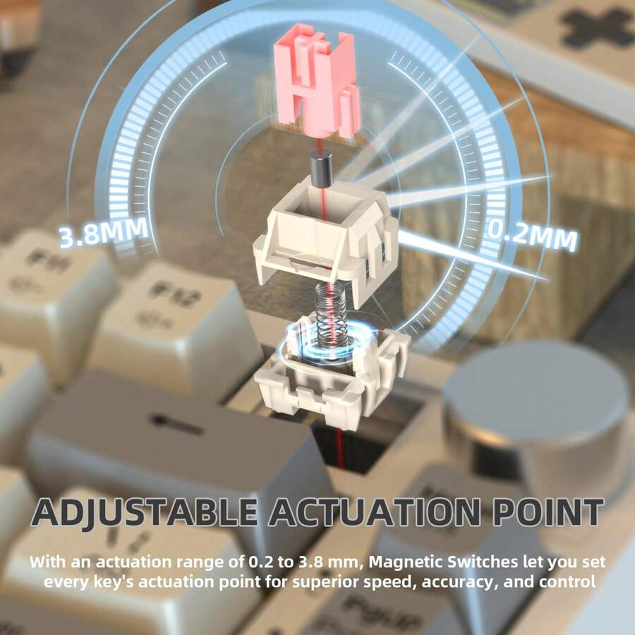 ATTACK SHARK K85 Rapid Trigger 75% Wired Mechanical Gaming Keyboard ...