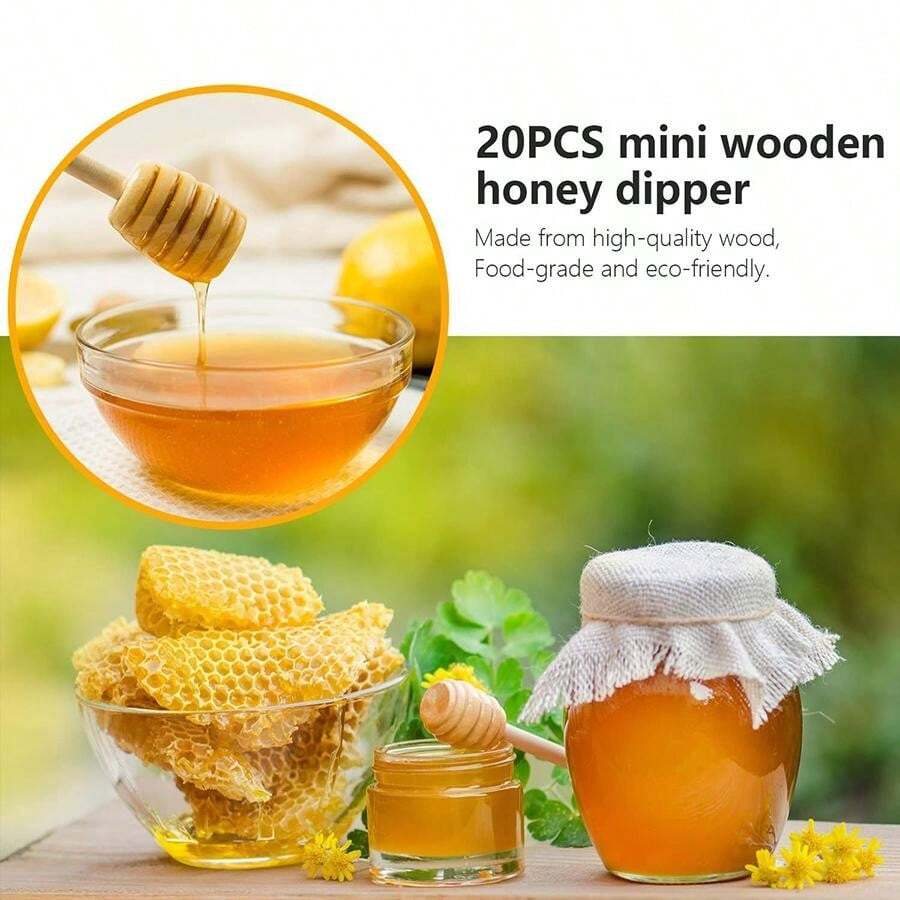 10 Peças Palitos Espátula de Mel - Espátula de Mel de Madeira ...