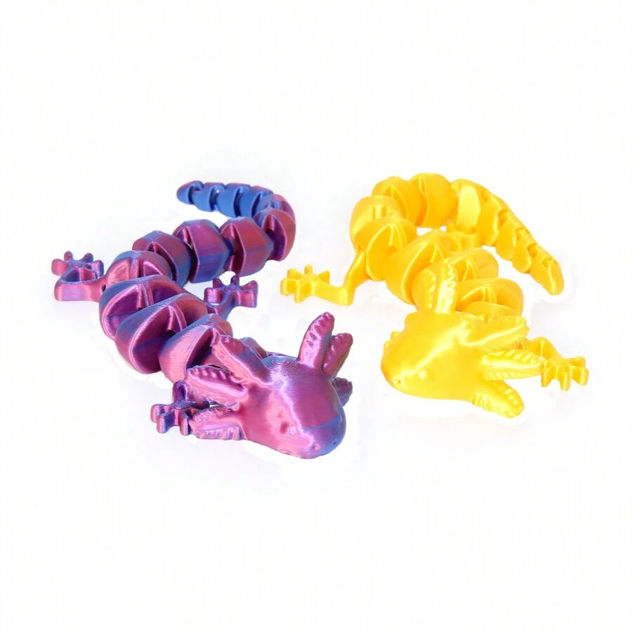 3D Printed Salamander Integrated Movable Ornament, Hand-Made Gift ...