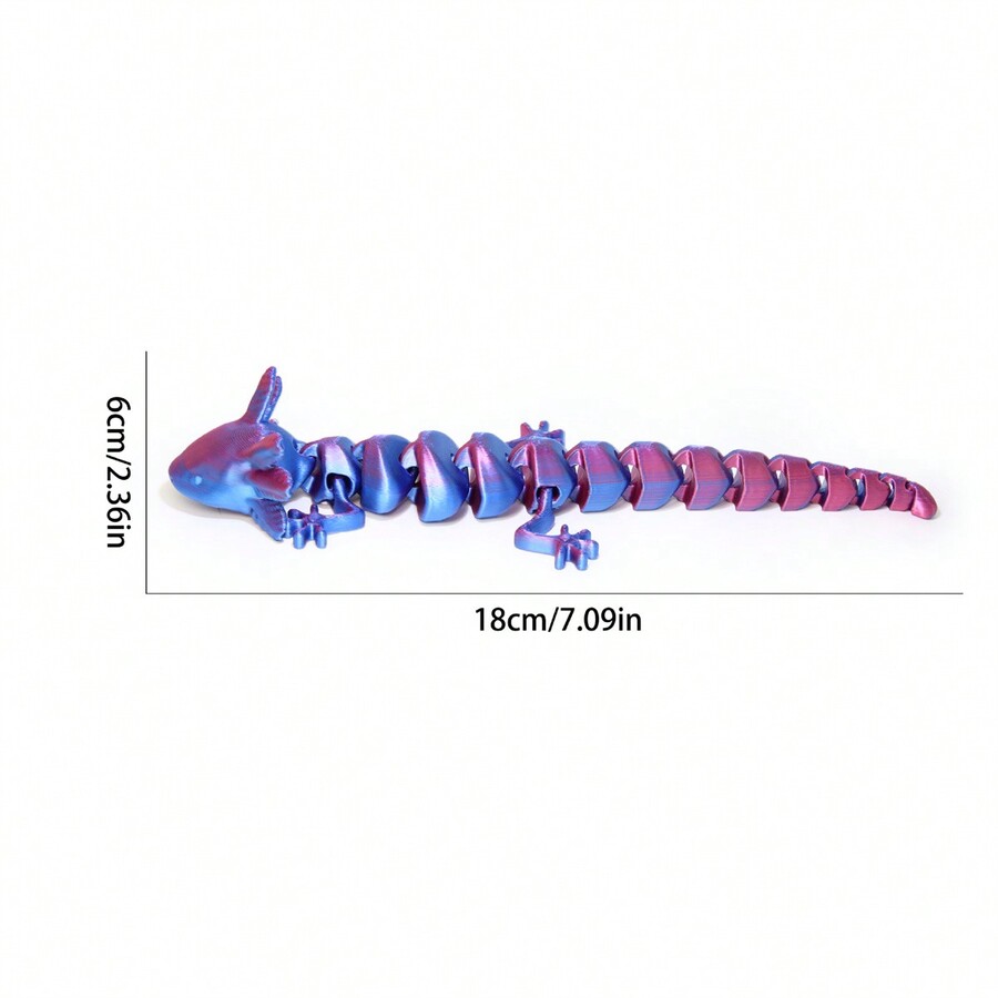 3D Printed Salamander Integrated Movable Ornament, Hand-Made Gift ...