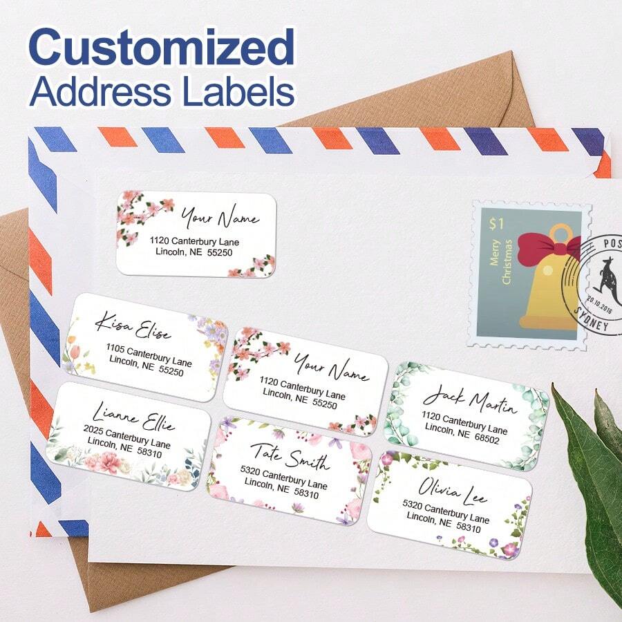 Personalized Address Labels With Unique Designs-Custom Stickers For ...