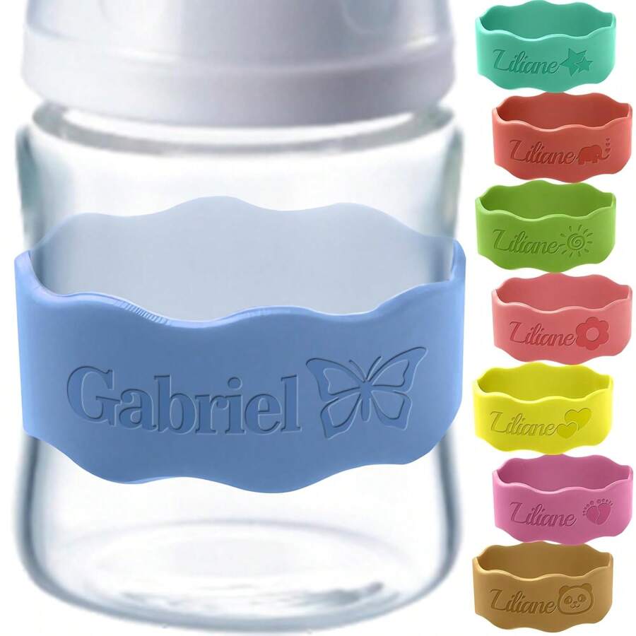 Custom Silicone Bottle Label, Silicone Tag, Personalized Silicone Label ...