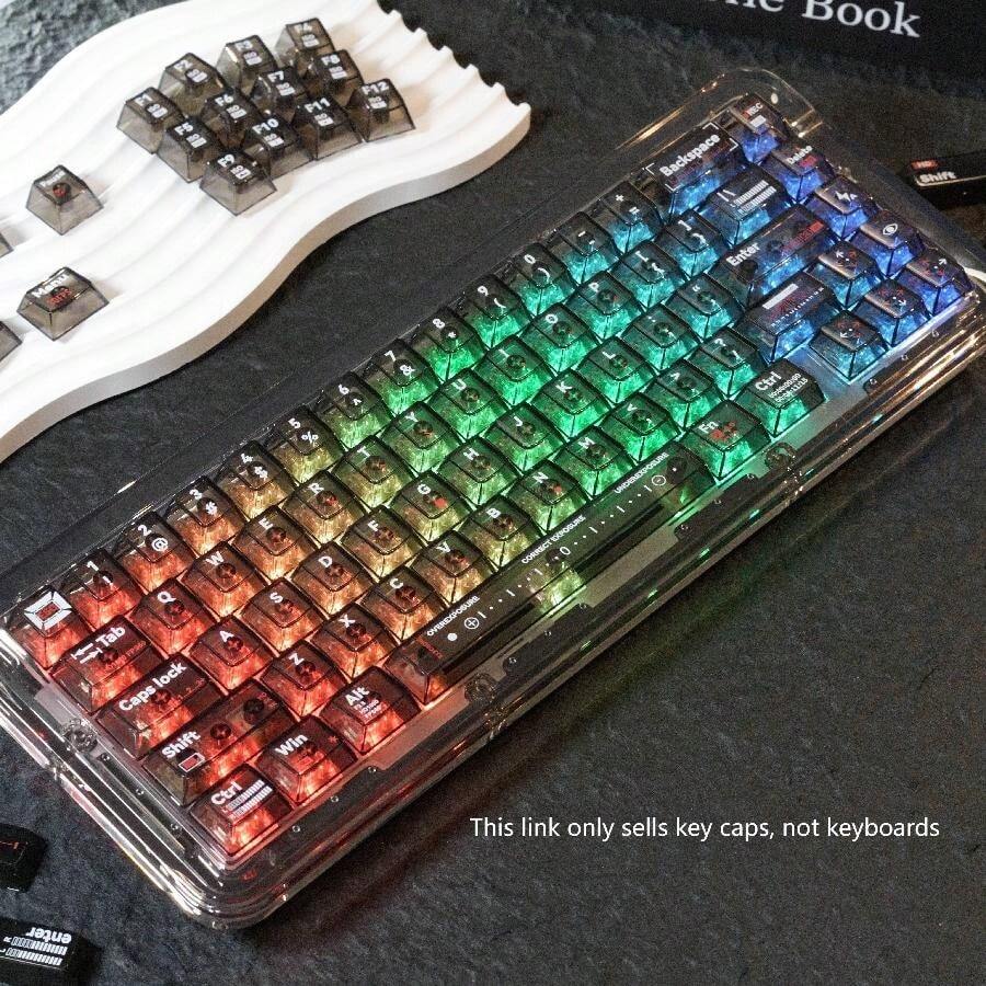 115 Keys Mechanical Keyboard With Dual Color Translucent Keys, Camera ...