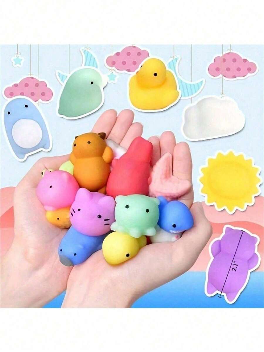 Random Style Squishies, Squishy Toys, Cute Cartoon Bun Shaped Stress ...