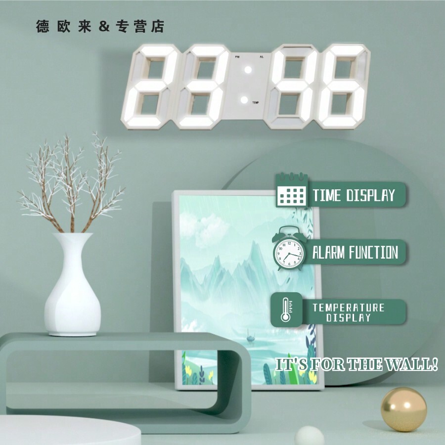 2024 New Multi-Functional 3D Stereo Digital Clock, Intelligent Single ...